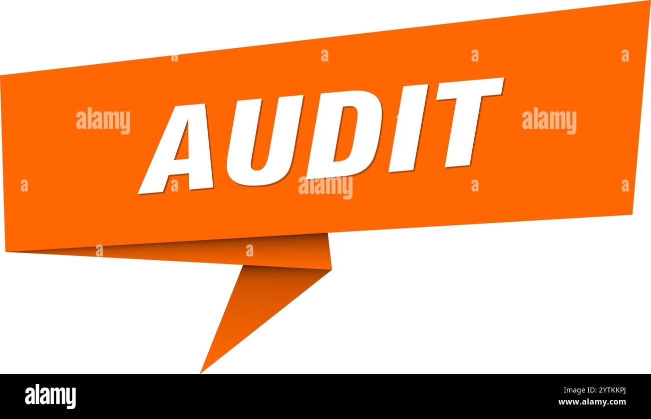audit banner. audit speech bubble, label, sticker, ribbon, sign ...