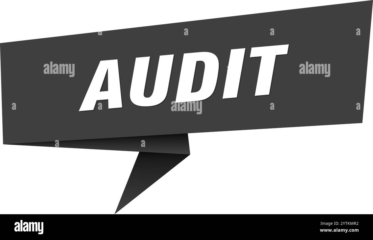audit banner. audit speech bubble, label, sticker, ribbon, sign ...