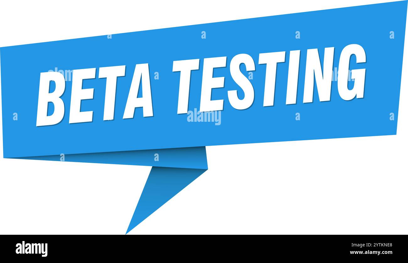 beta testing banner. beta testing speech bubble, label, sticker, ribbon ...