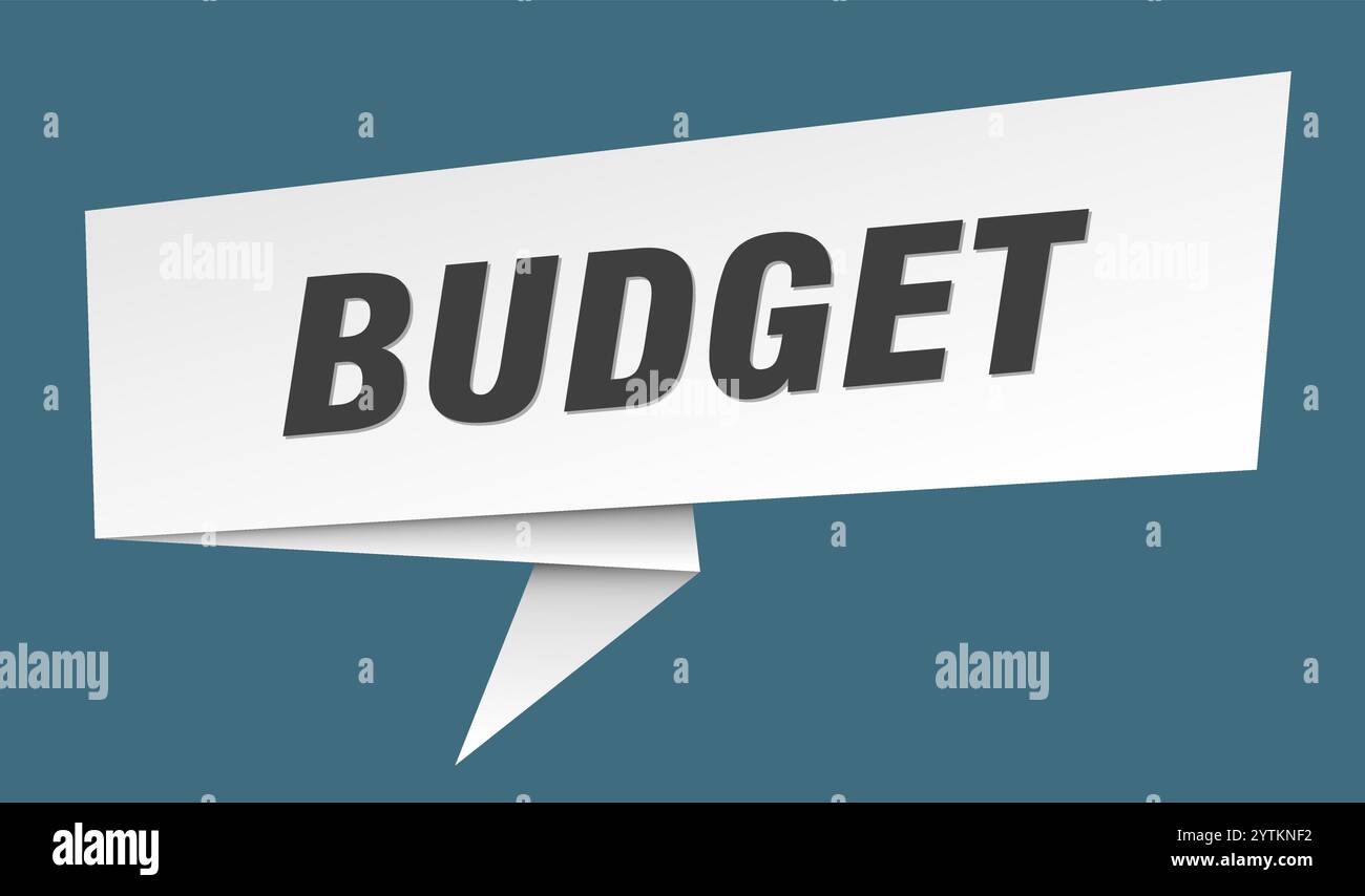 budget banner. budget speech bubble, label, sticker, ribbon, sign ...