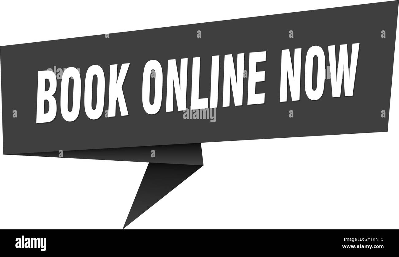 Book now sticker sign Black and White Stock Photos & Images - Alamy