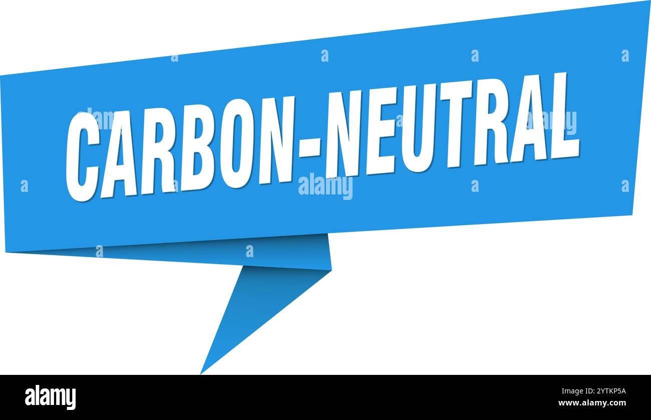 carbon-neutral banner. carbon-neutral speech bubble, label, sticker ...