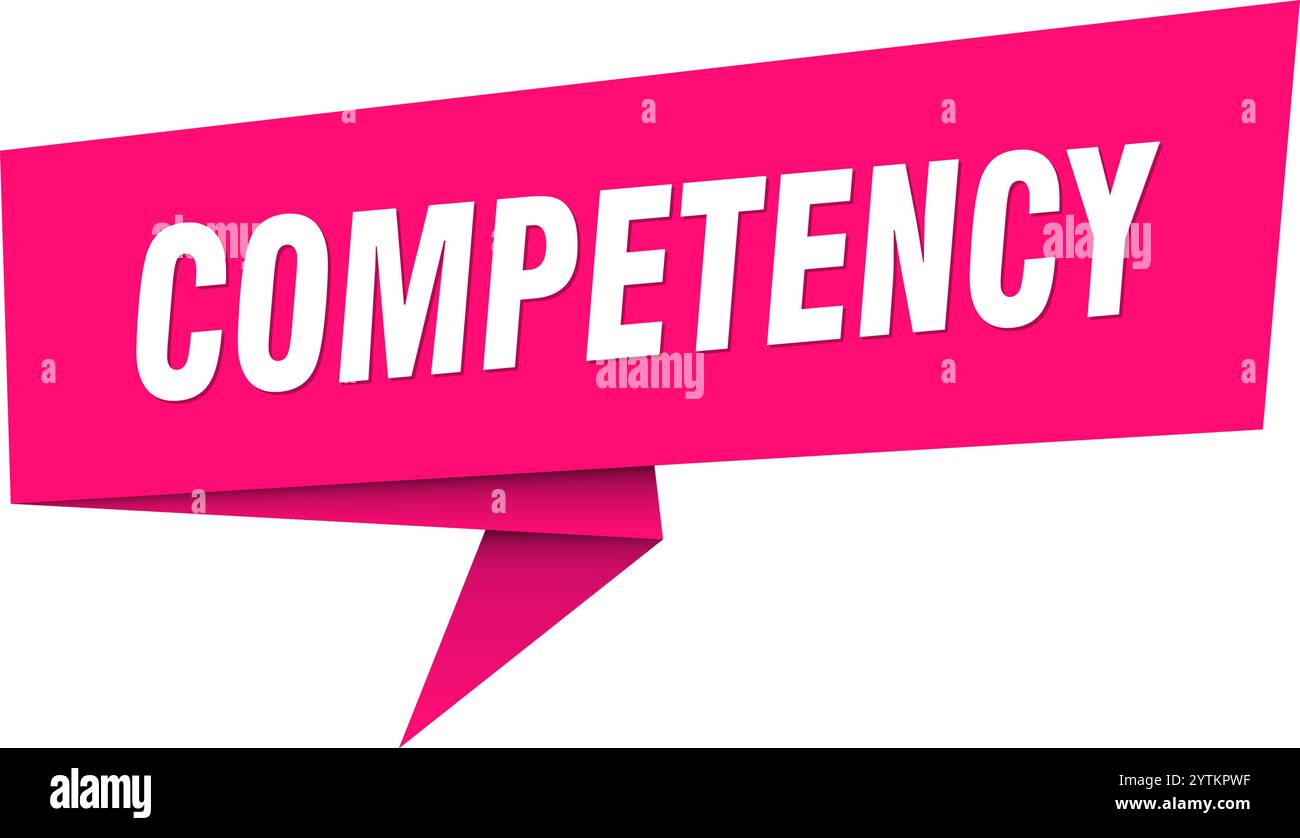 competency banner. competency speech bubble, label, sticker, ribbon ...