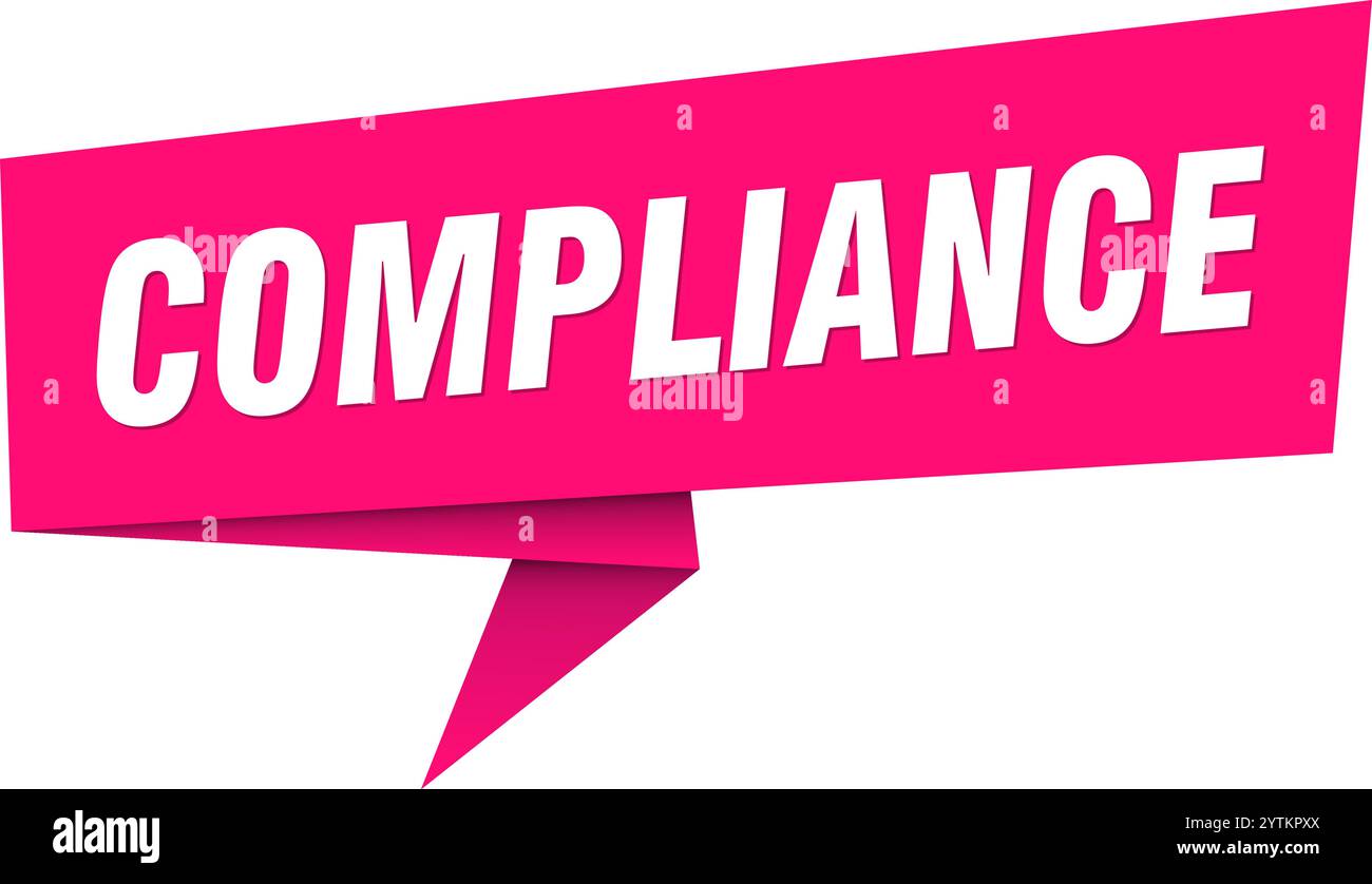compliance banner. compliance speech bubble, label, sticker, ribbon ...
