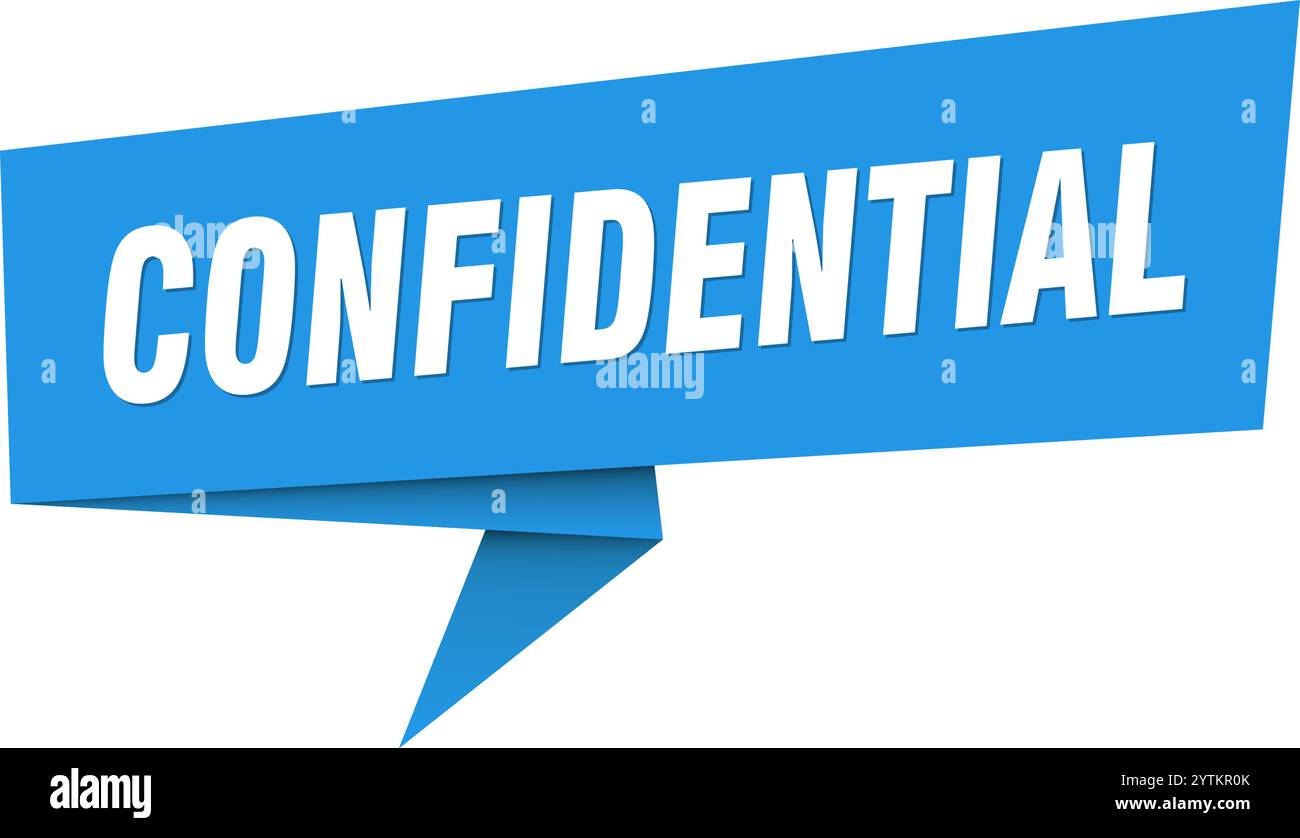 confidential banner. confidential speech bubble, label, sticker, ribbon ...