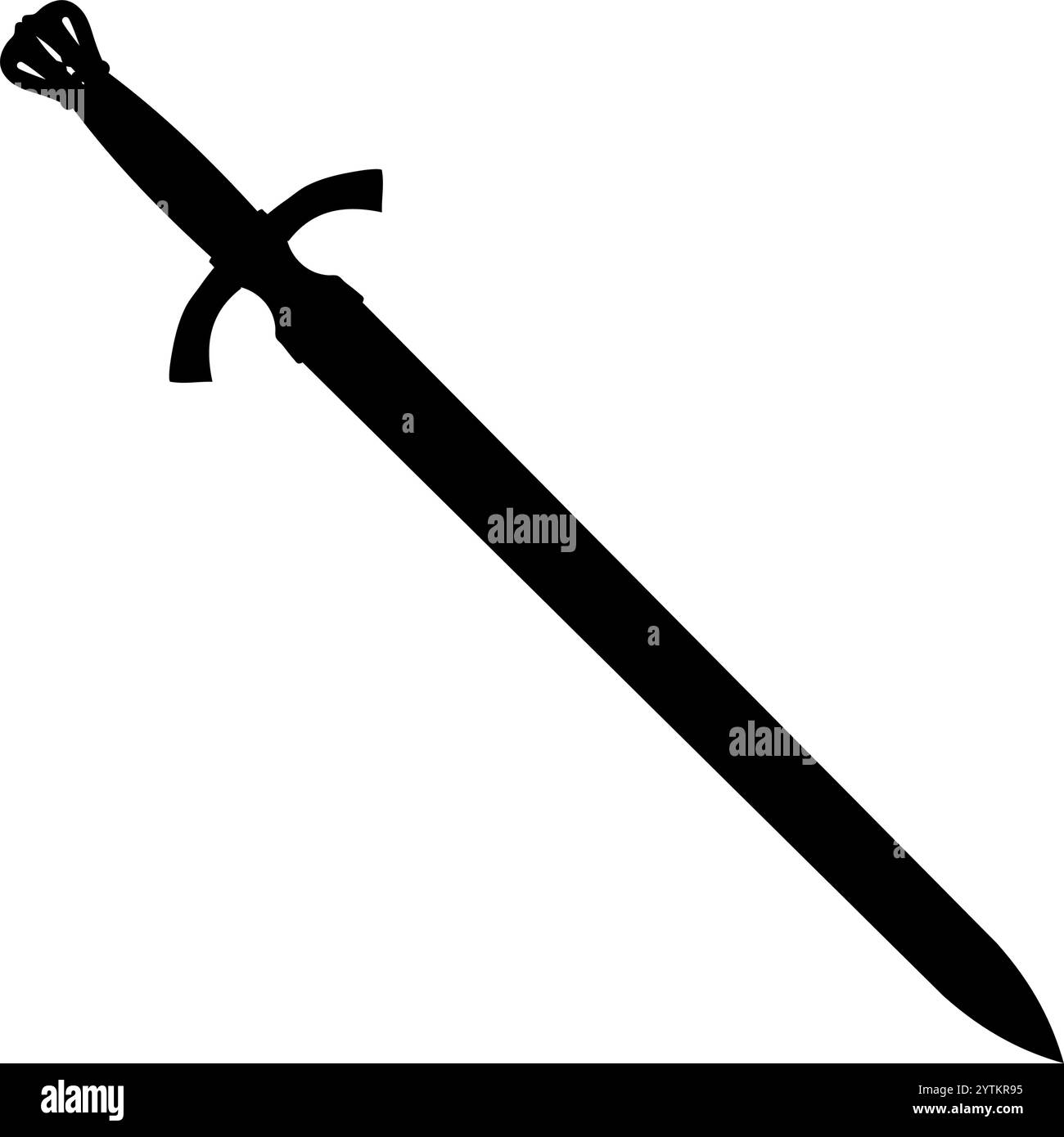 medieval sword silhouette Stock Vector Image & Art - Alamy