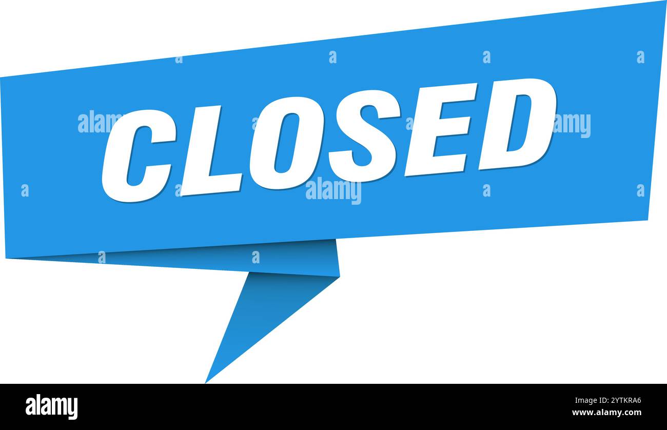 closed banner. closed speech bubble, label, sticker, ribbon, sign ...