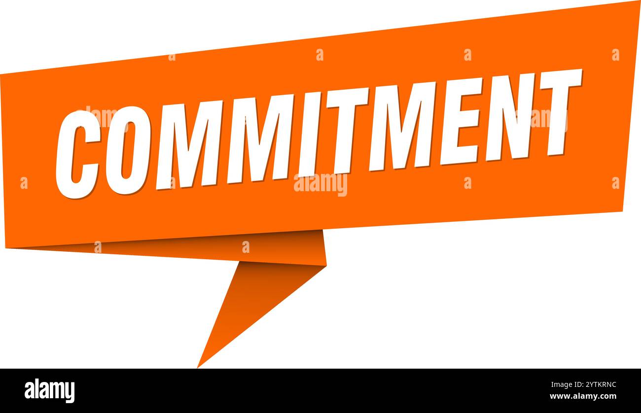 commitment banner. commitment speech bubble, label, sticker, ribbon ...