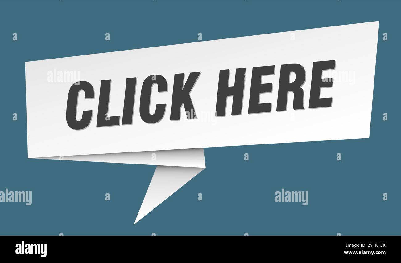 click here banner. click here speech bubble, label, sticker, ribbon ...