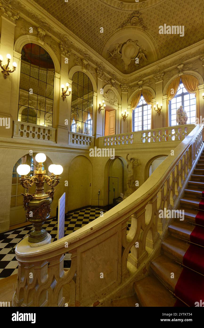 PARIS, FRANCE, SEPEMBER 22 , 2024 ' : The Boffrand staircase in the ...