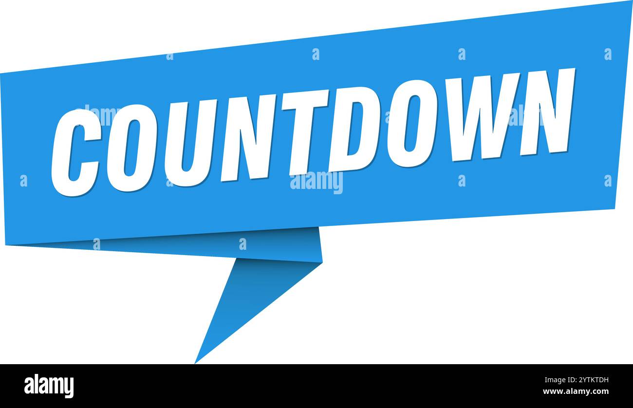 countdown banner. countdown speech bubble, label, sticker, ribbon, sign ...