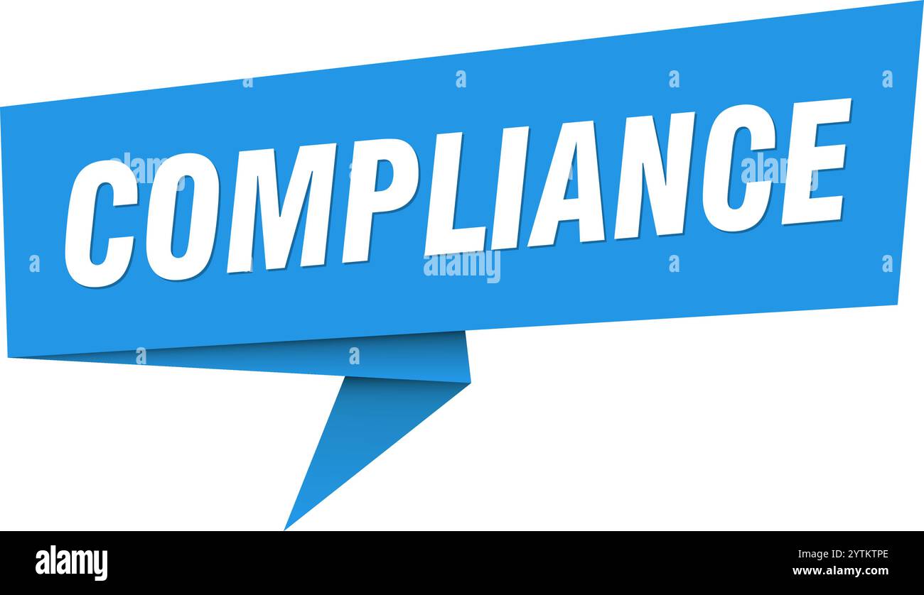 compliance banner. compliance speech bubble, label, sticker, ribbon ...