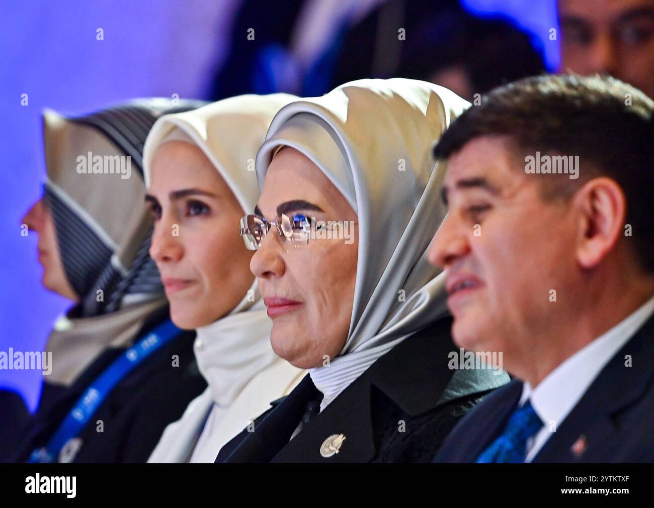 DOHA FORUM 2024 Turkish First Lady Emine Erdogan 2-R attends the Doha ...