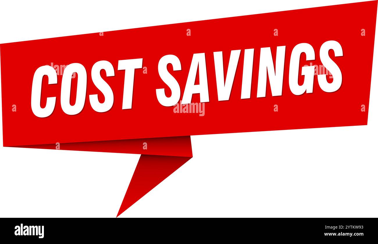 cost savings banner. cost savings speech bubble, label, sticker, ribbon ...