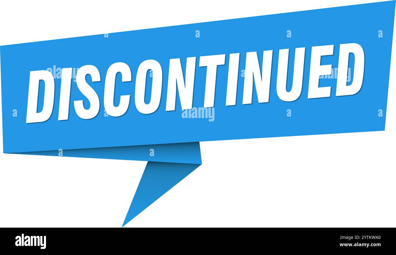 discontinued banner. discontinued speech bubble, label, sticker, ribbon ...