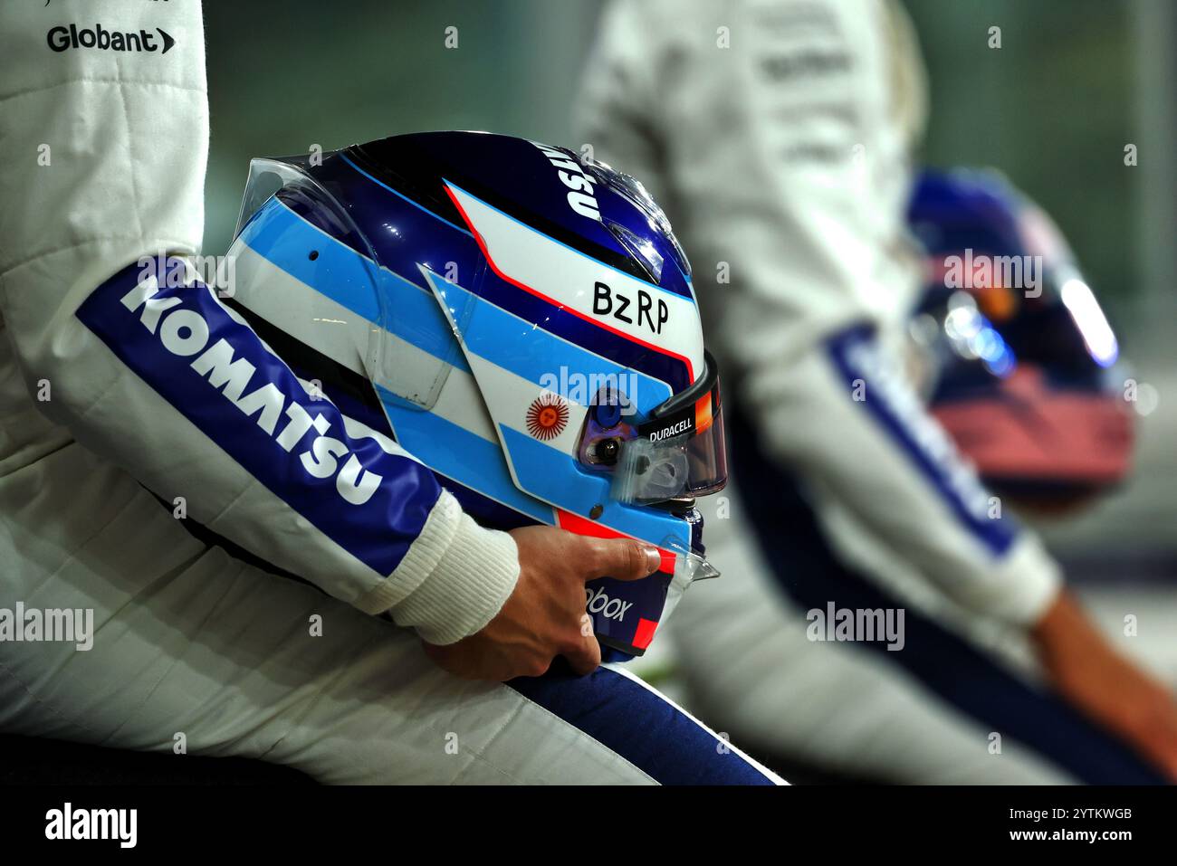 Abu Dhabi, Abu Dhabi. 07th Dec, 2024. The helmet of Franco Colapinto ...