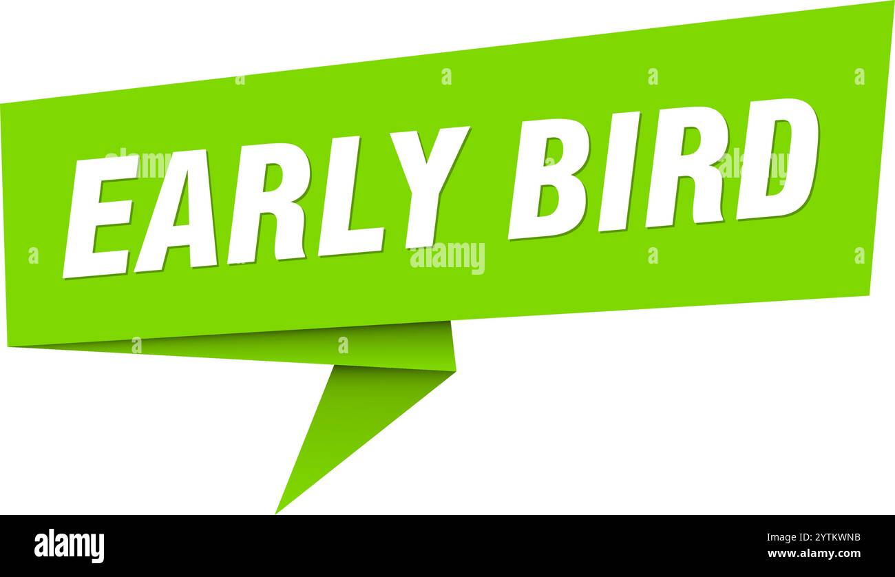 early bird banner. early bird speech bubble, label, sticker, ribbon ...