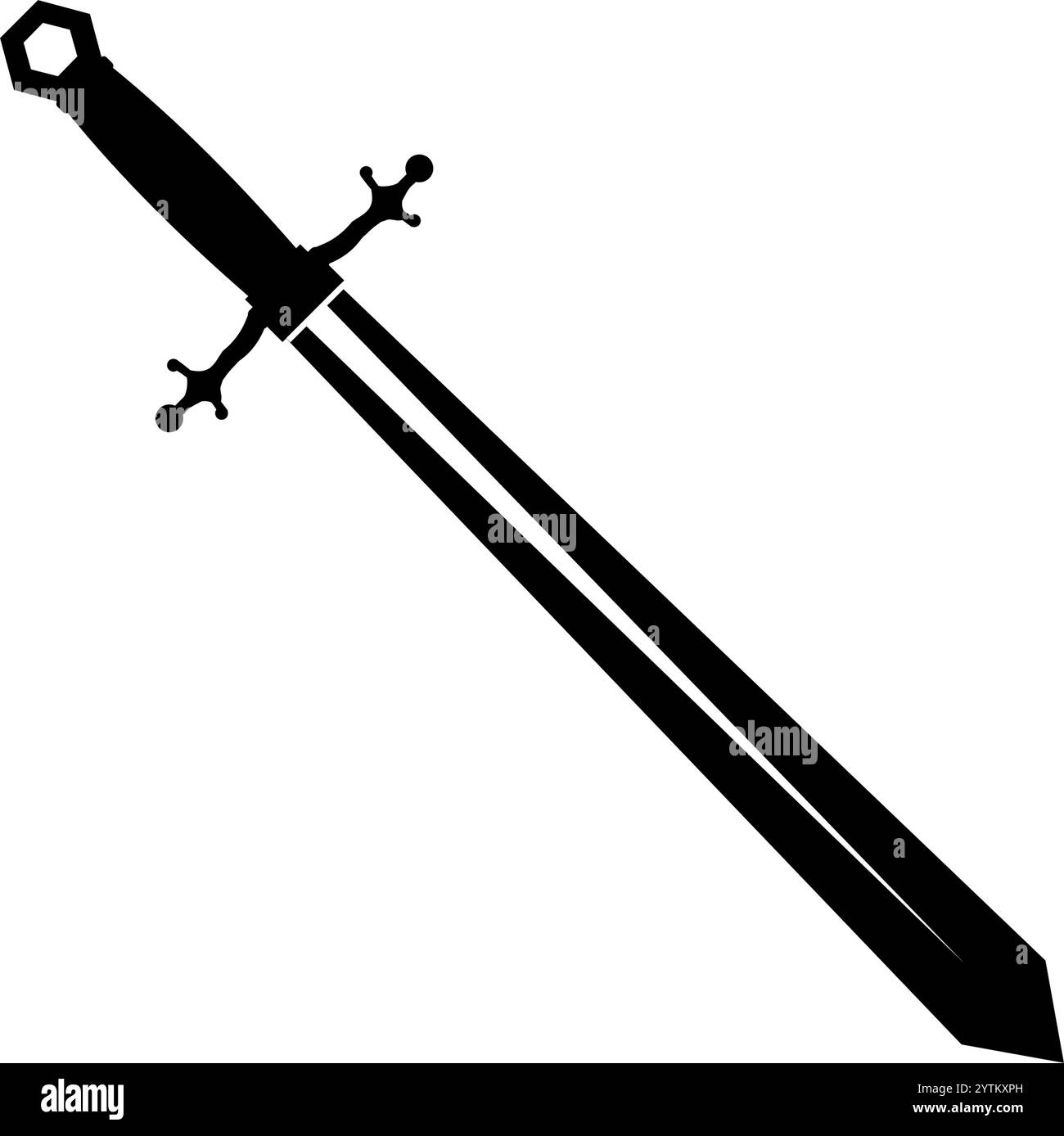 medieval sword silhouette Stock Vector Image & Art - Alamy