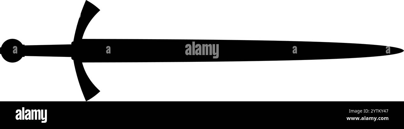 medieval sword silhouette Stock Vector Image & Art - Alamy