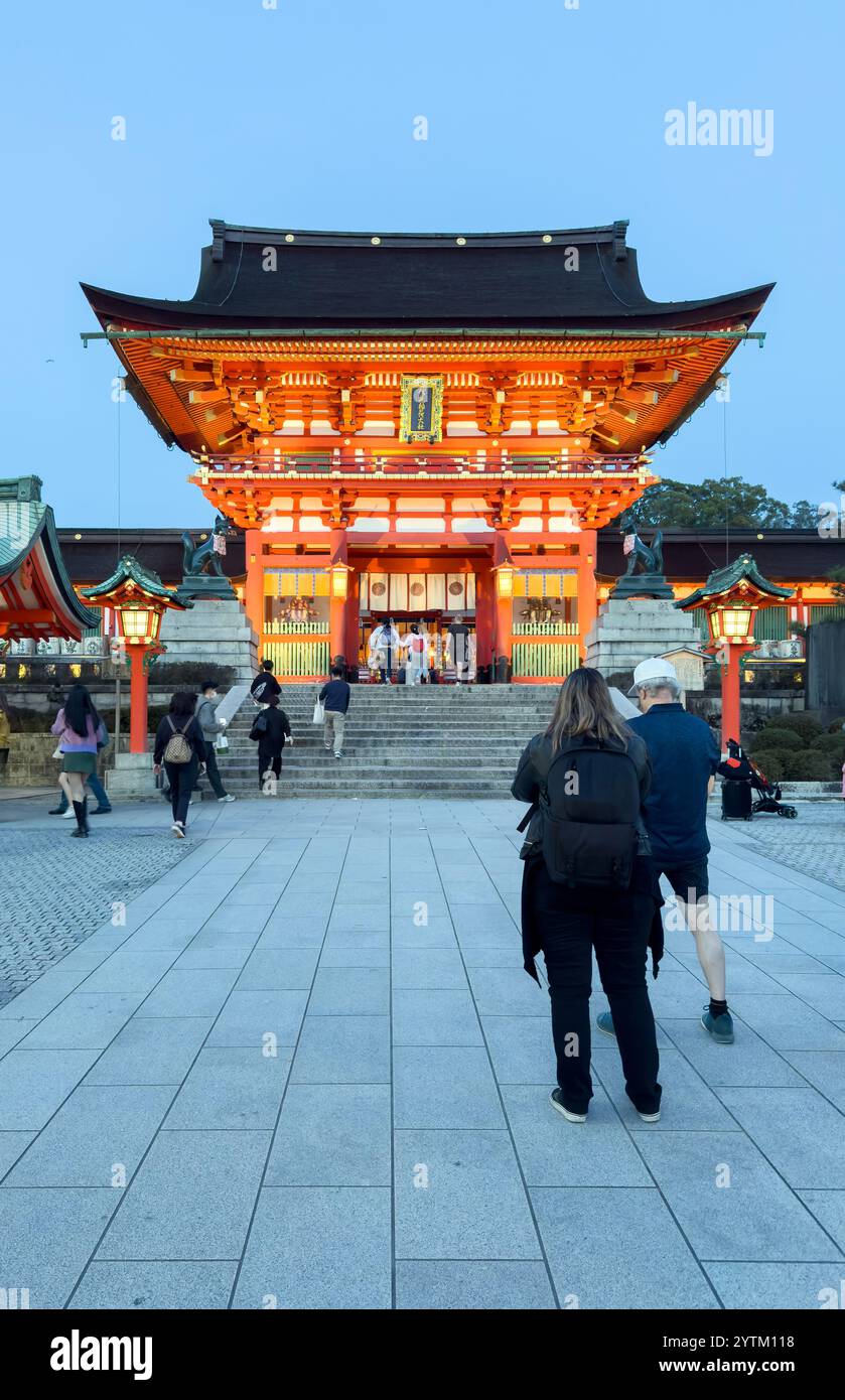 Fushimi Inari taisha in Kyoto, Japan. Traditional building at the ...