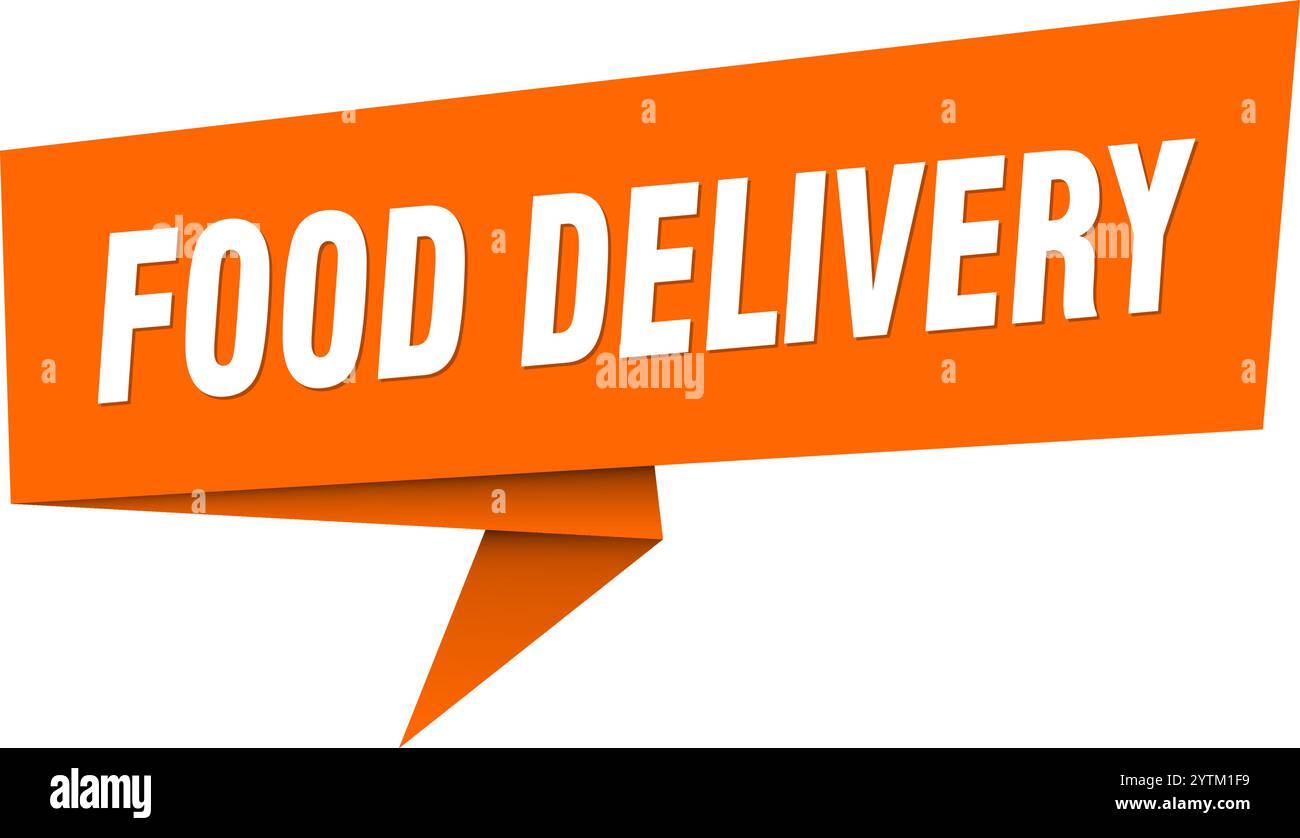 food delivery banner. food delivery speech bubble, label, sticker ...
