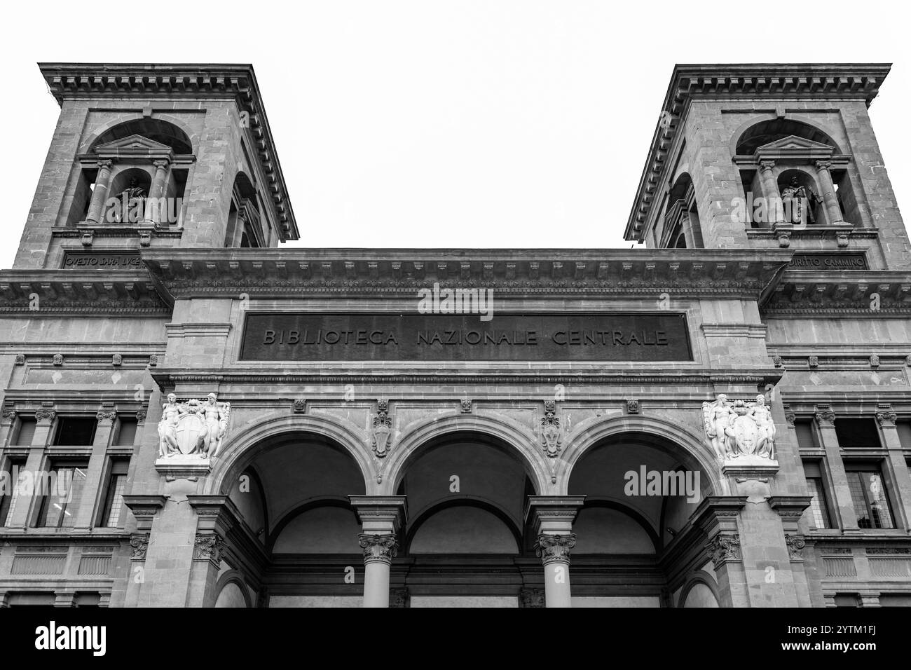 Florence, Italy - April 6, 2022: Exterior view of the Central National ...