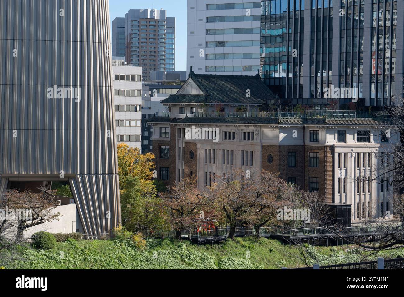 Streets of Tokyo city, in day time, Japan. Streets and roads in central ...