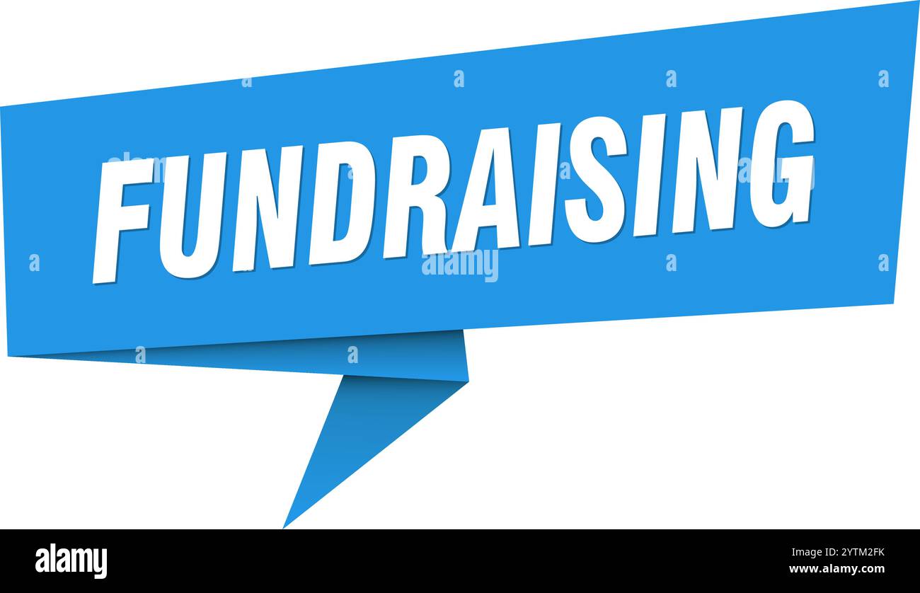 fundraising banner. fundraising speech bubble, label, sticker, ribbon ...