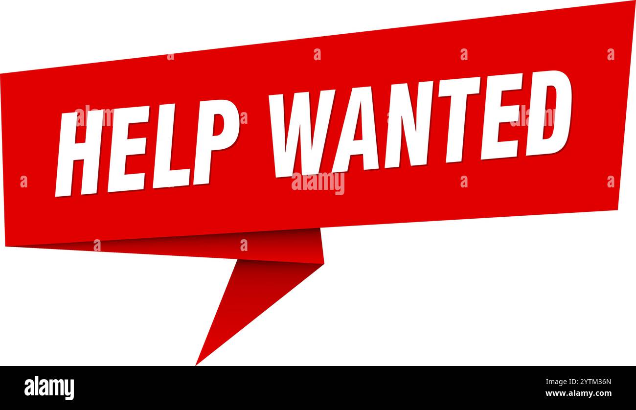 help wanted banner. help wanted speech bubble, label, sticker, ribbon ...