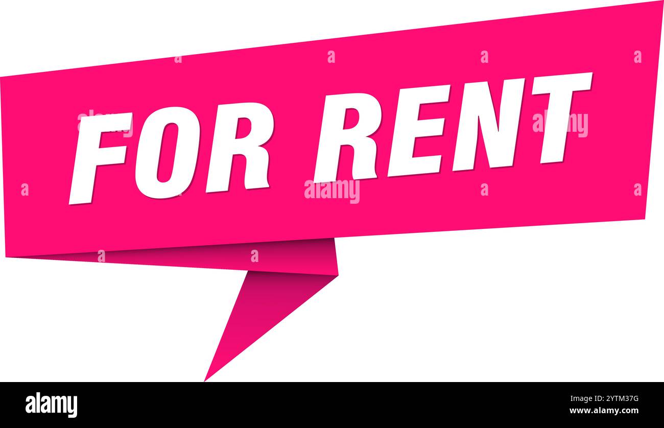 Rent banner template ribbon hi-res stock photography and images - Alamy