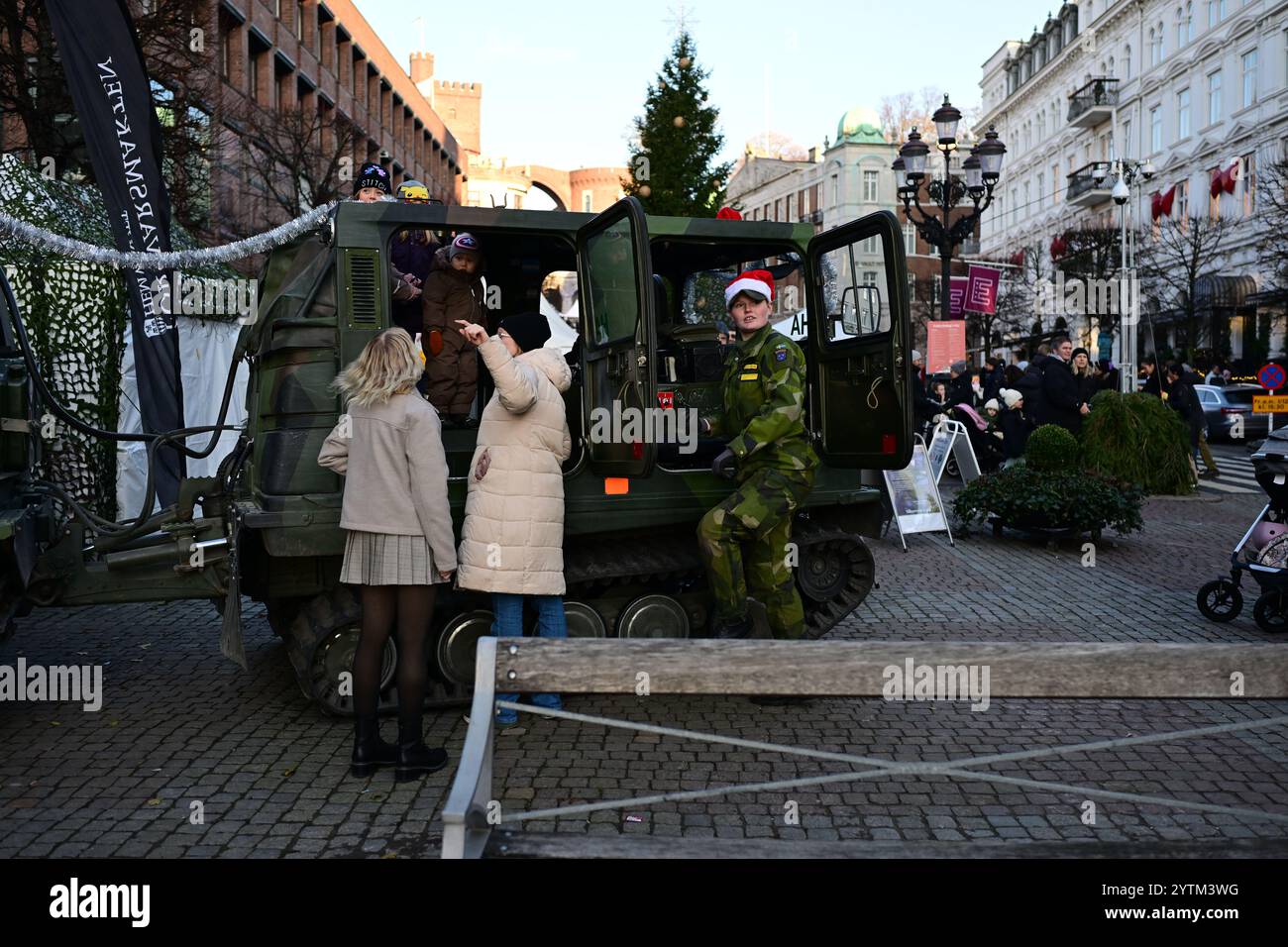 Helsingborg, Skåne, Sweden. December 1 2024. Christmas market. Swedish ...