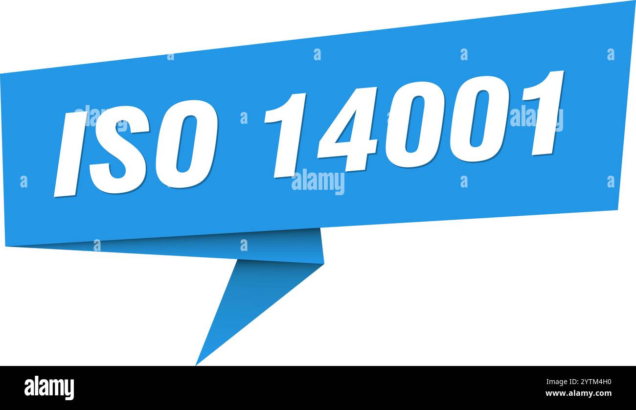 iso 14001 banner. iso 14001 speech bubble, label, sticker, ribbon, sign ...