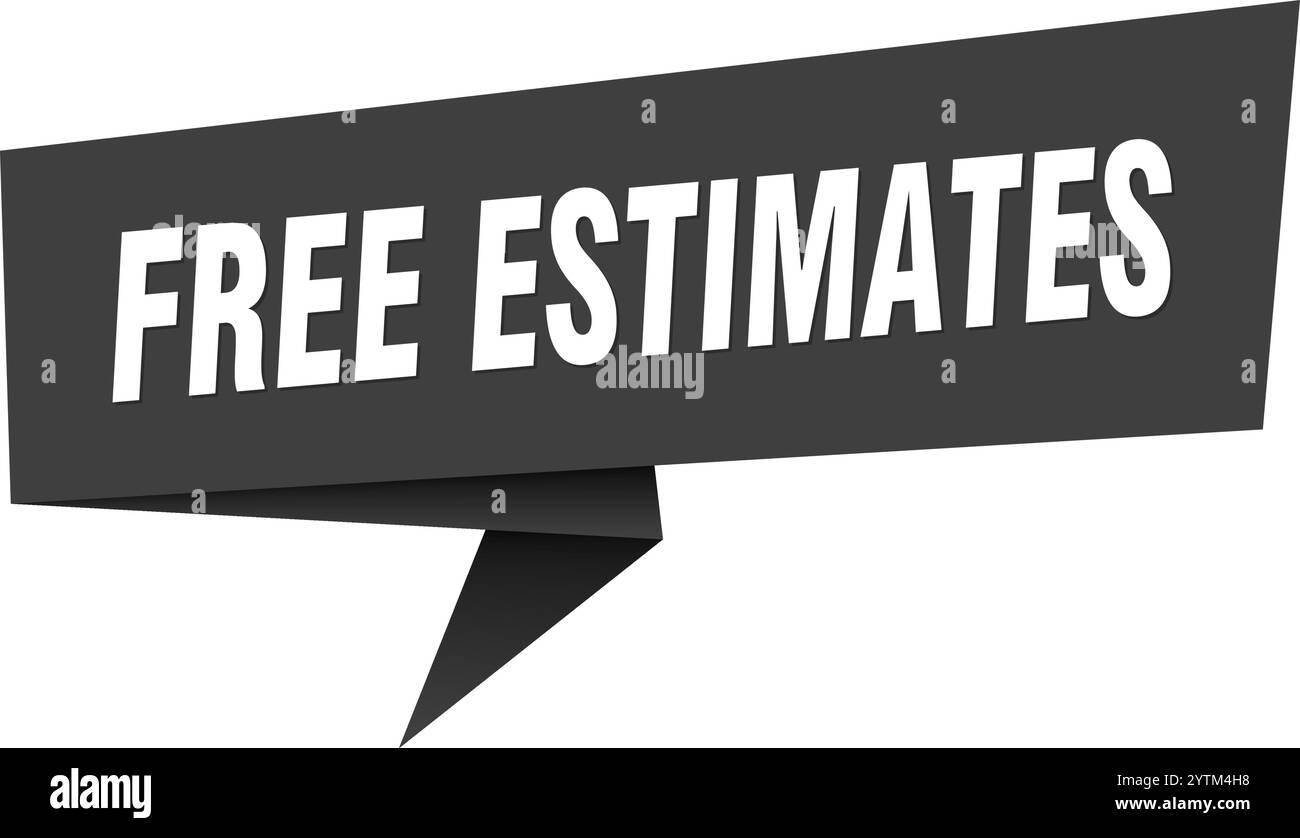free estimates banner. free estimates speech bubble, label, sticker ...