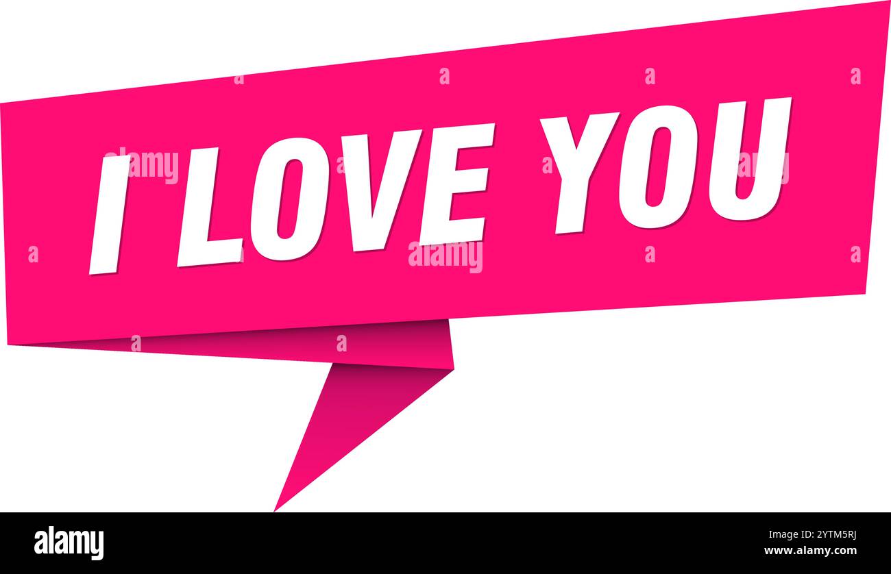 i love you banner. i love you speech bubble, label, sticker, ribbon ...
