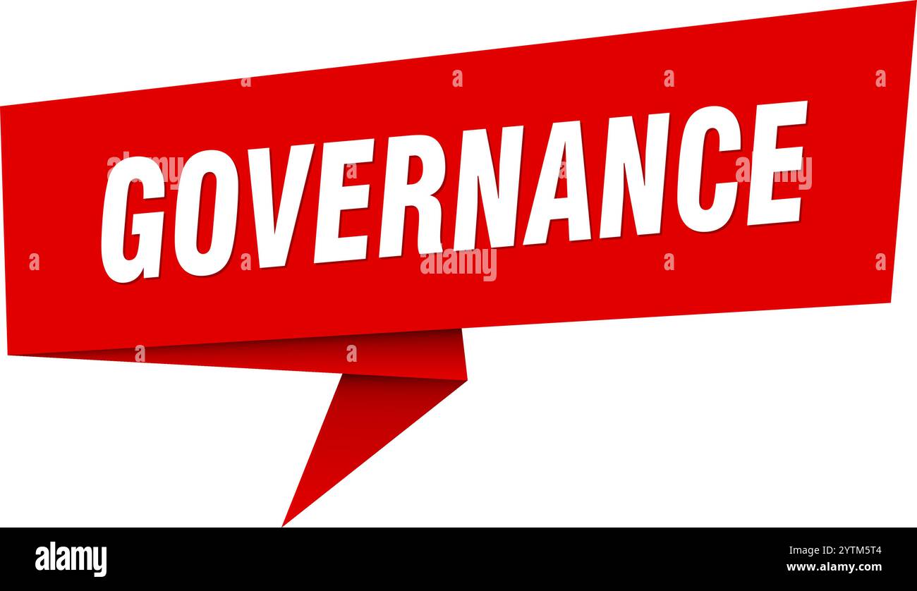 governance banner. governance speech bubble, label, sticker, ribbon ...