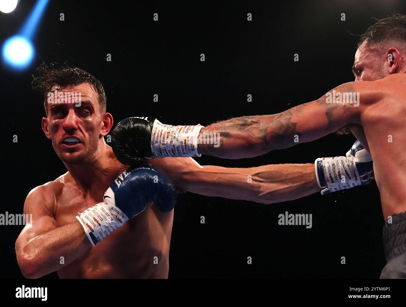 Mathew Rennie (left) against Sean Noakes at the OVO Arena Wembley ...