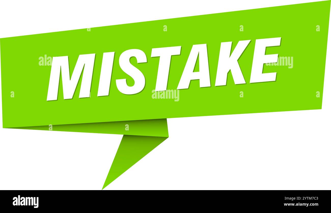 mistake banner. mistake speech bubble, label, sticker, ribbon, sign ...