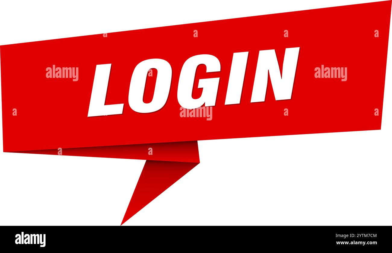 login banner. login speech bubble, label, sticker, ribbon, sign ...