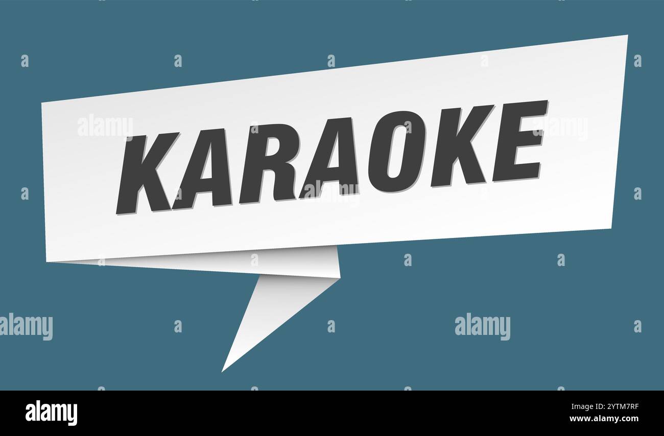 karaoke banner. karaoke speech bubble, label, sticker, ribbon, sign ...