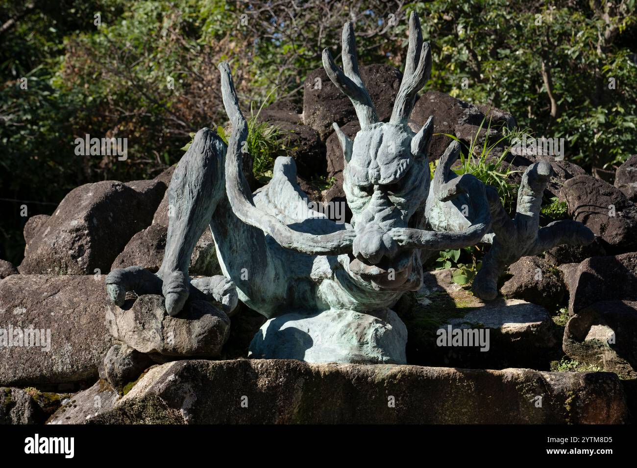 Dragon Palace in Enoshima island, Japan. It is a shrine dedicated to ...