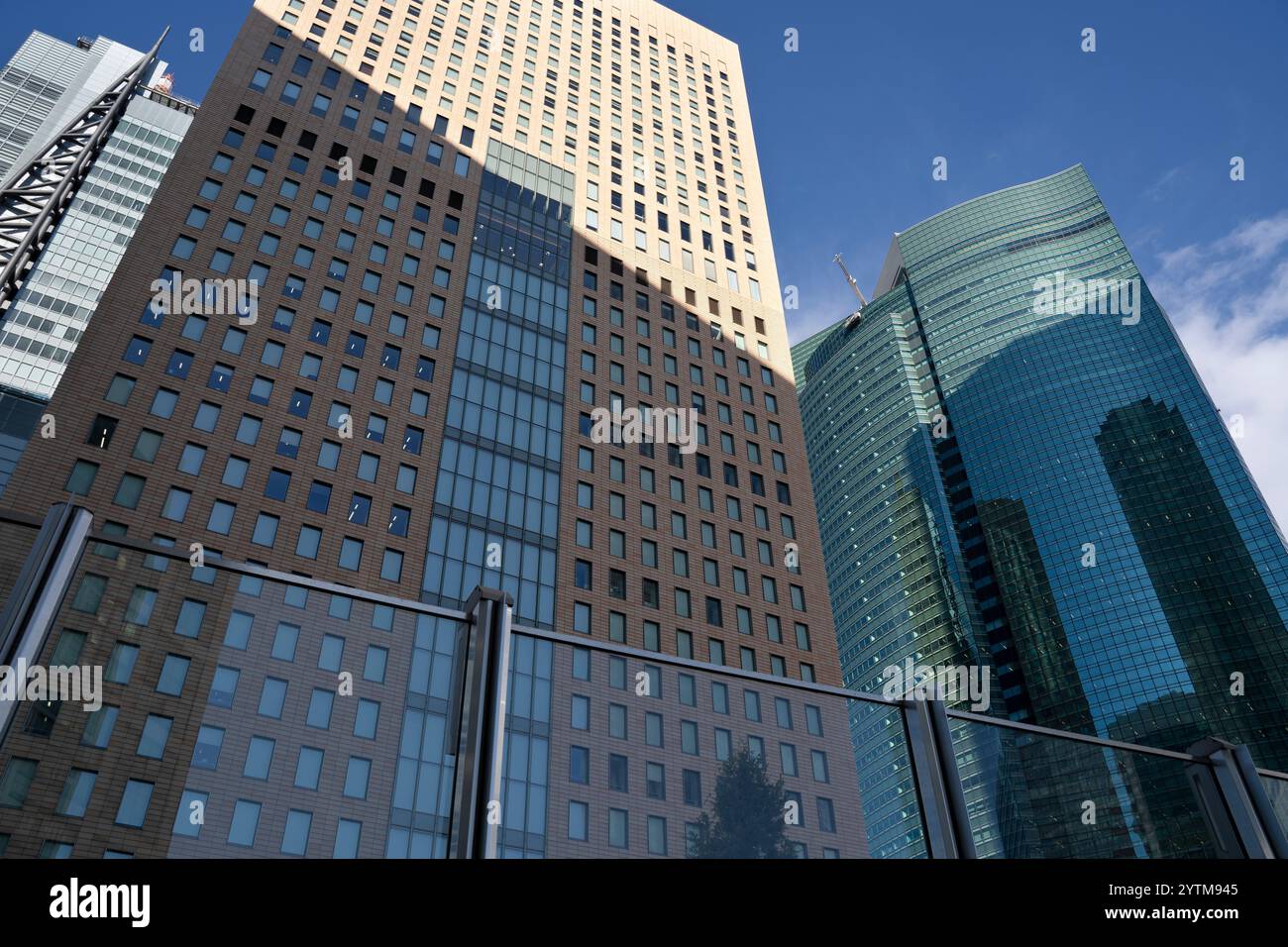 Skyscrapers at Shiodome Area at Shimbashi in Tokyo. Modern architecture ...