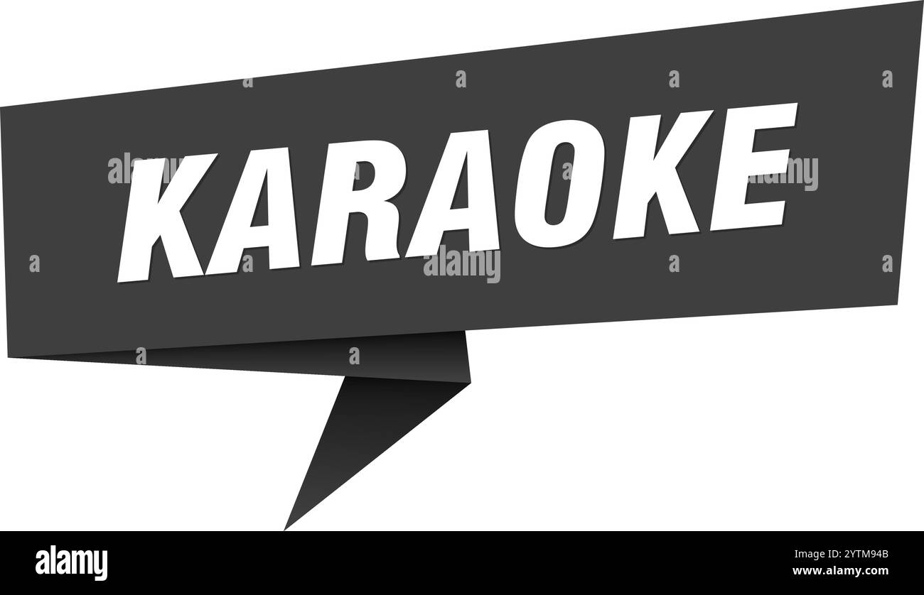 karaoke banner. karaoke speech bubble, label, sticker, ribbon, sign ...