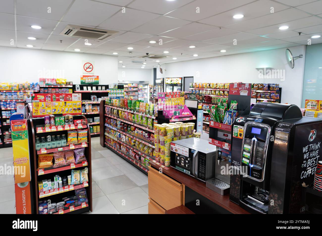 KUALA LUMPUR, MALAYSIA - NOVEMBER 08, 2023: interior shot of 7-Eleven ...