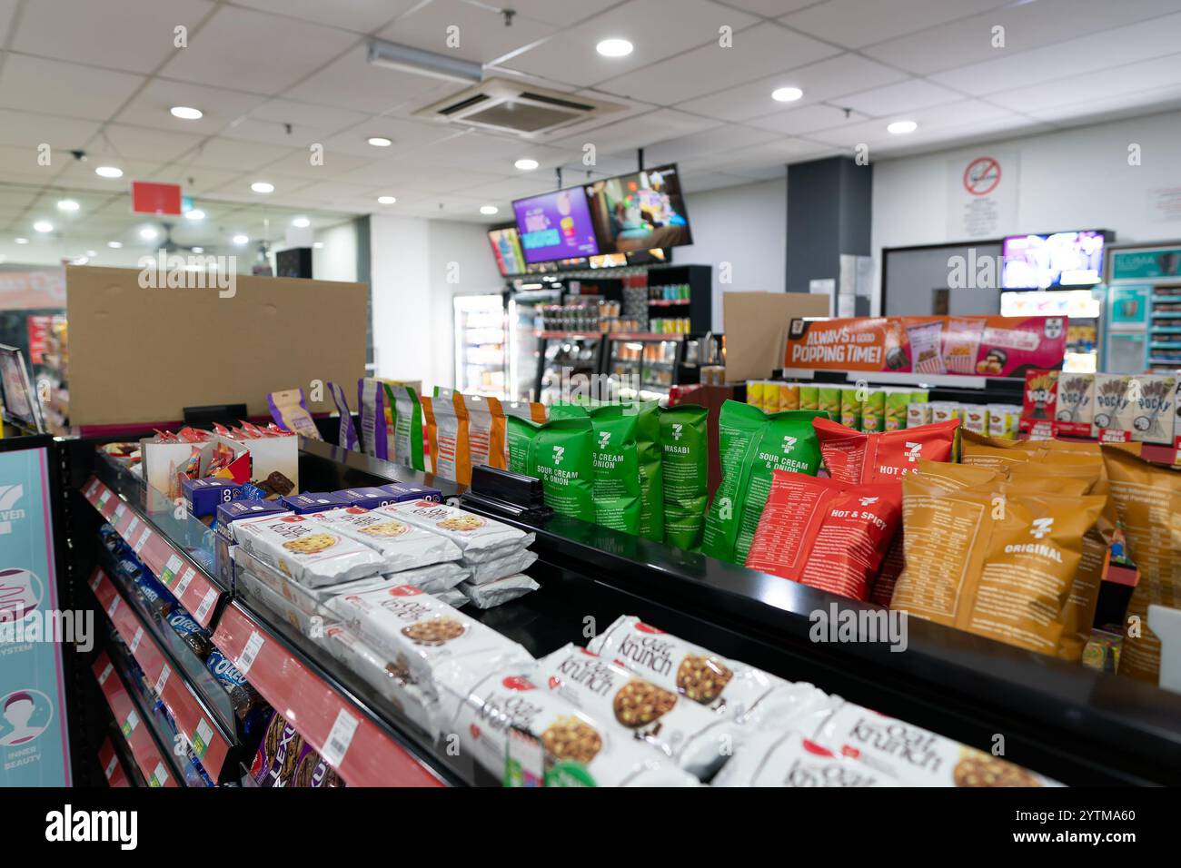 KUALA LUMPUR, MALAYSIA - NOVEMBER 08, 2023: interior shot of 7-Eleven ...