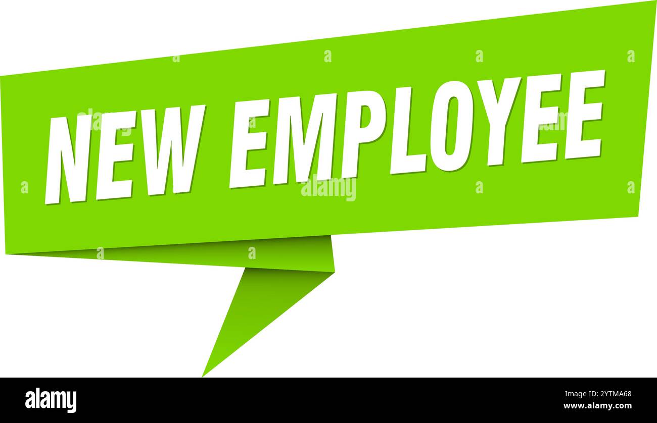 new employee banner. new employee speech bubble, label, sticker, ribbon ...