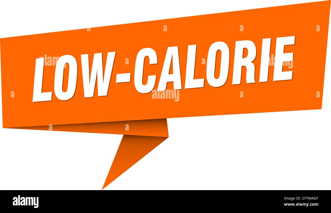 low-calorie banner. low-calorie speech bubble, label, sticker, ribbon ...