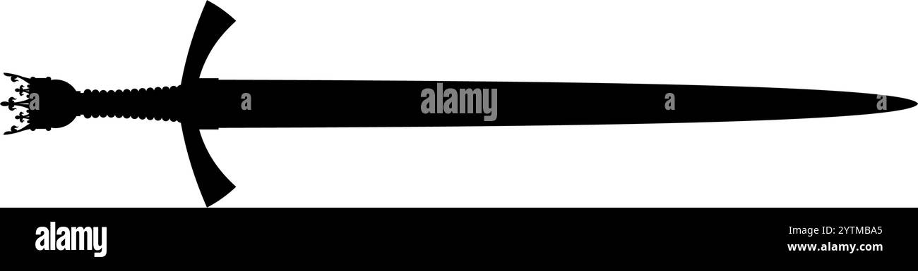 medieval sword silhouette Stock Vector Image & Art - Alamy