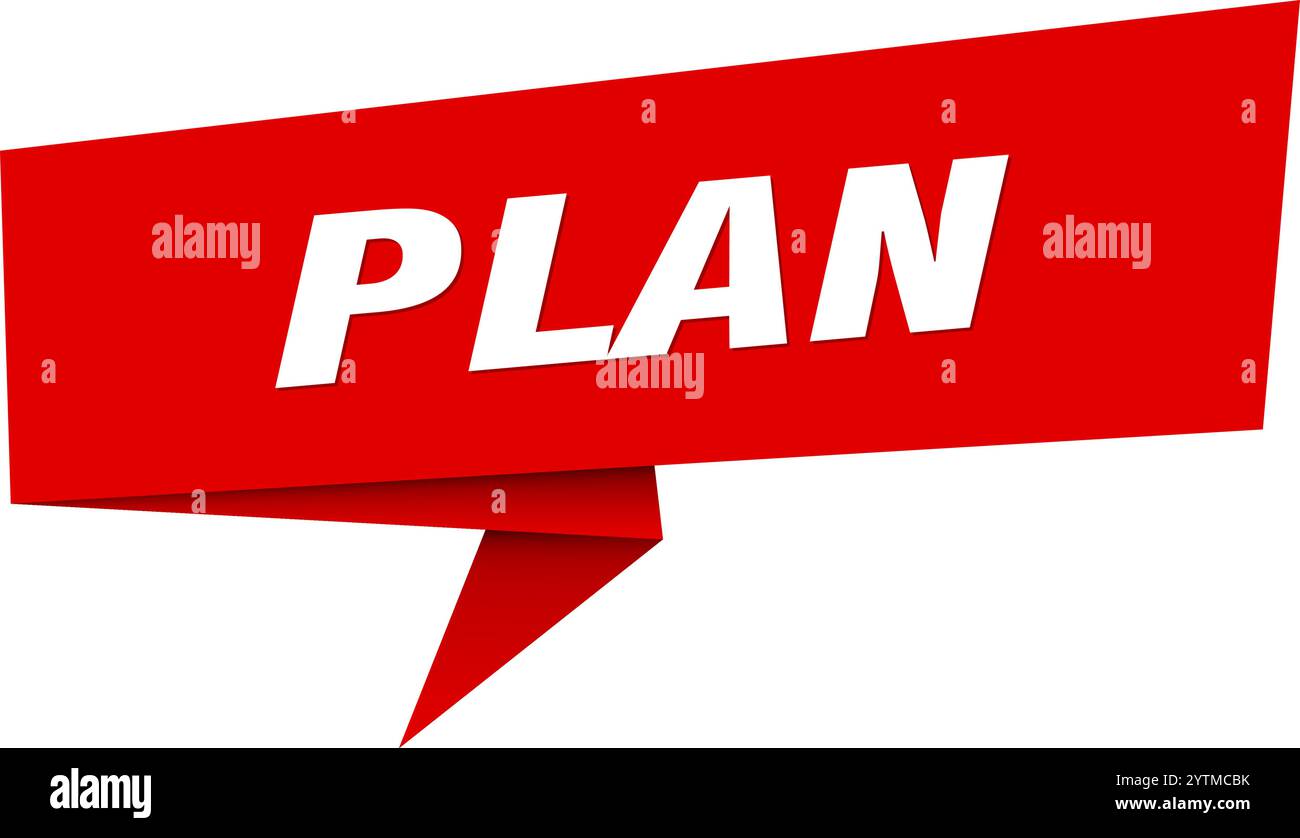 plan banner. plan speech bubble, label, sticker, ribbon, sign template ...