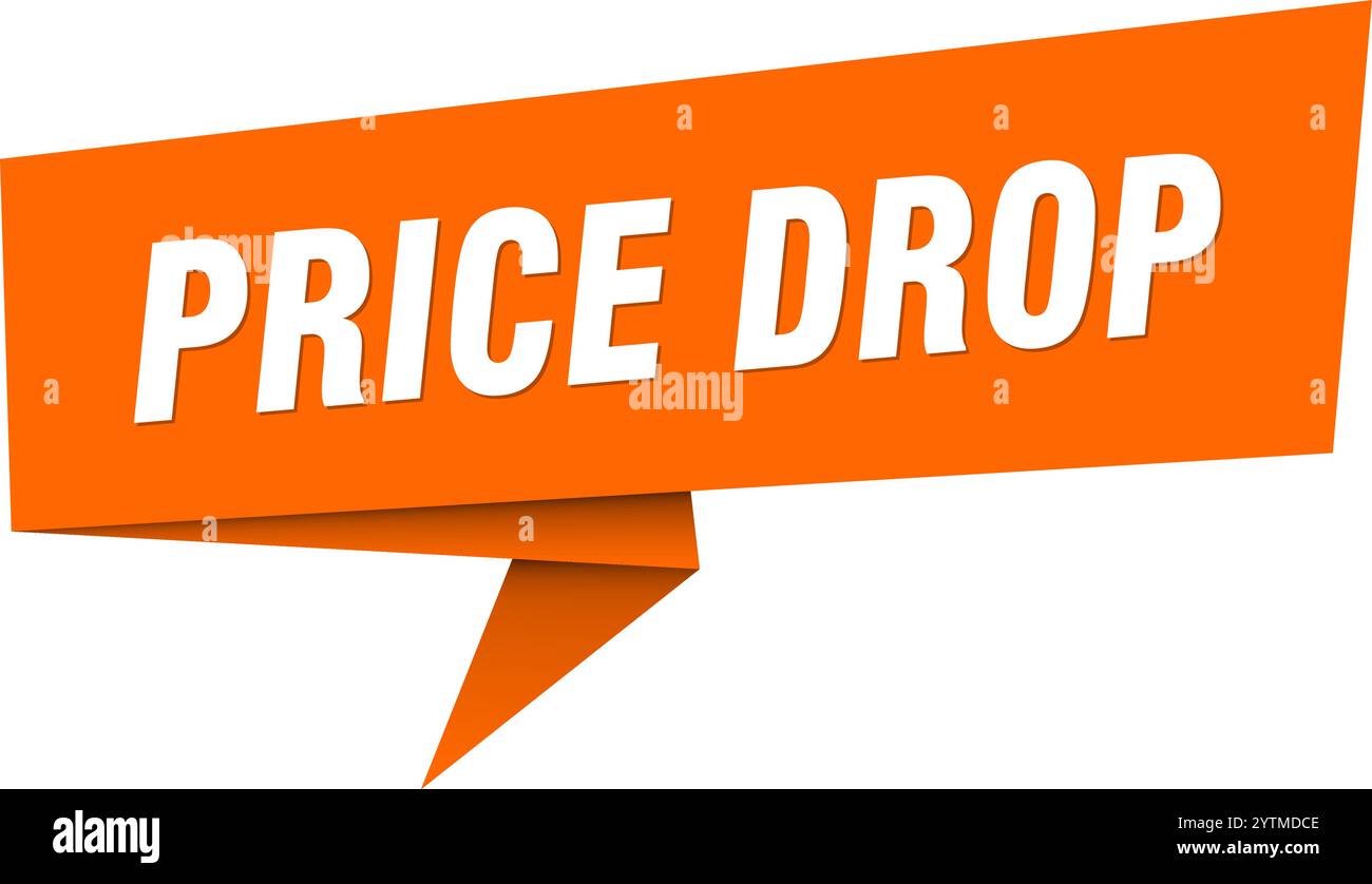 price drop banner. price drop speech bubble, label, sticker, ribbon ...