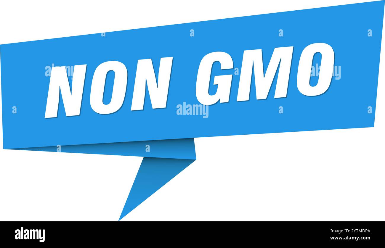 non gmo banner. non gmo speech bubble, label, sticker, ribbon, sign template Stock Vector Image ...